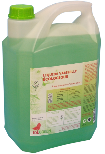 Idegreen Liquide Vaisselle Ecolabel Le Bidon De 5Litres